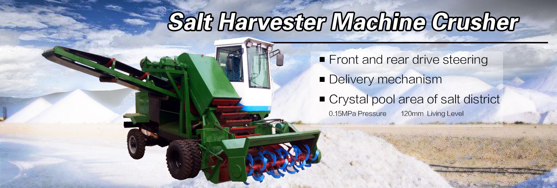 High efficient salt harvester will do great help for the large salt ...